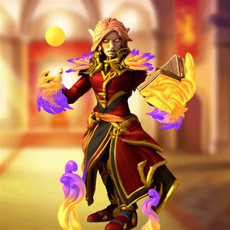 Wow Inspired Elvish Pyromancer R Heroforgeminis