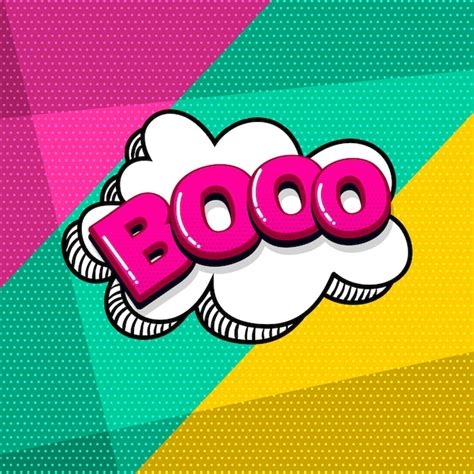 Premium Vector Boo Scare Halloween Comic Text Sound Effects Pop Art
