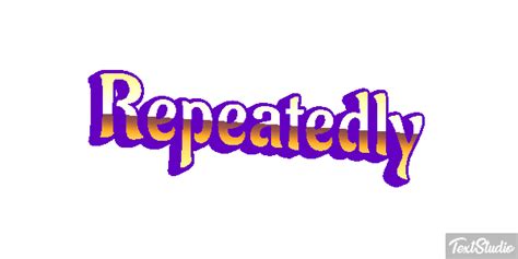 Repeatedly Word Animated  Logo Designs
