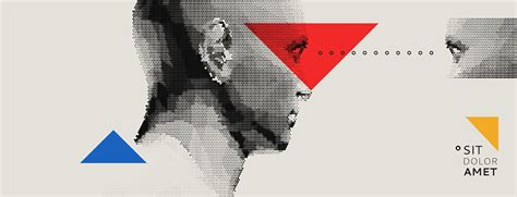 표지 디자인 템플릿 점선으로 된 얼굴 배경의 측면도 기하학적 패턴 브로셔 포스터 카드 초대장 포스터 섬유 인쇄 프리젠 테이션 전단지 또는 배너를위한 3d 벡터 일러스트 레이