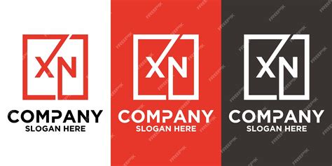 Premium Vector X N Lettering With Square Design Vector Template