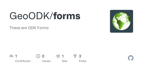 Github Geoodkforms These Are Odk Forms
