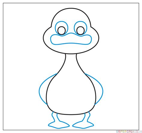 How To Draw A Cartoon Duck Step By Step Drawing Tutorials