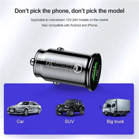 W Dual Usb Cars With Wireless Charging With Qc Type C Fast Charge Pd For Iphone Samsung