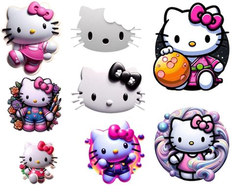 A Collection Of Hello Kitty Pictures Including Hello Kitty And Hello Kitty Premium Ai