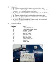 Experiment Resistors In Series And Parallel Docx I Objectives To Determine The Total