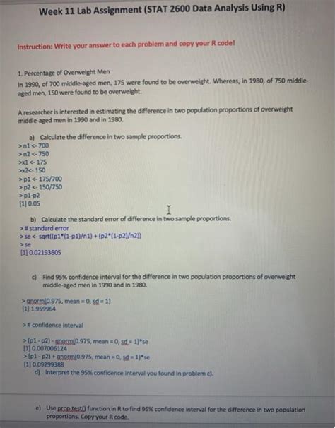 Solved Hello Could Anyone Help Me With R Codes In The