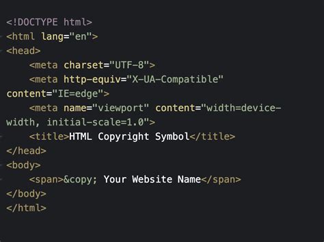 How To Use The Copyright Symbol In Html Design Talk