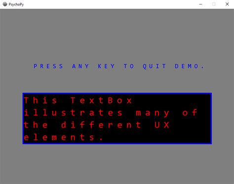 textbox displays only part of text coding psychopy