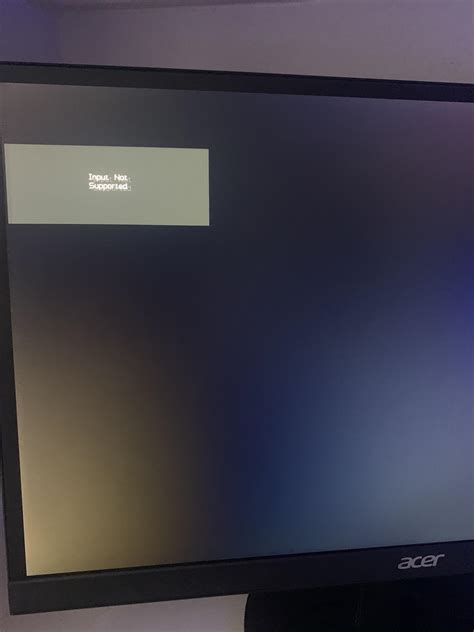 Input Not Supported Error On Acer Monitor Anyone Know How To Fix R Pcmasterrace