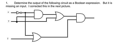 Solved Determine The Output Of The Following Circuit As A Chegg Com