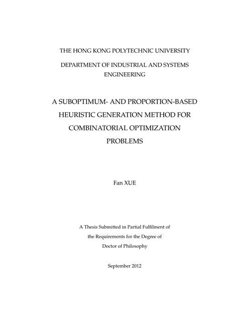 pdf a suboptimum and proportion based heuristic generation method for combinatorial