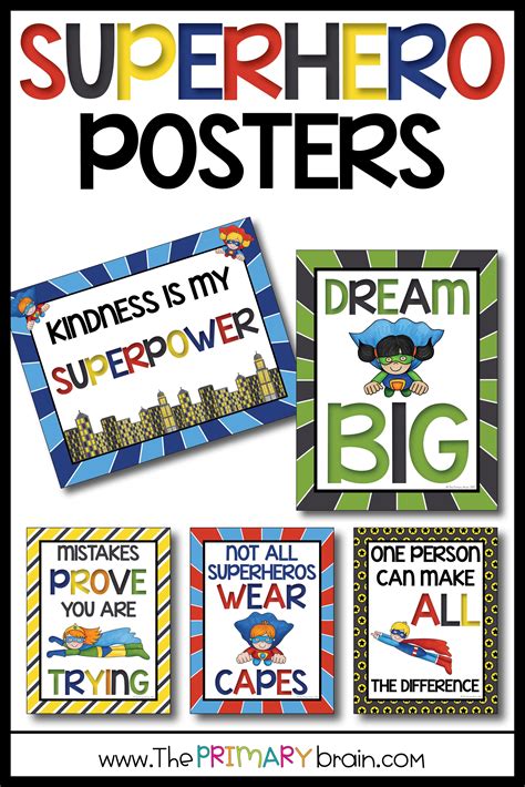 Superhero Posters Superheroes Classroom Decor Superhero Classroom