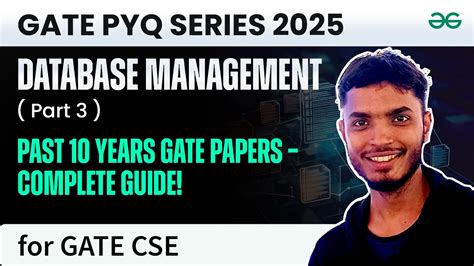 Gate Cs 25 Database Management Pyqs Part 3 Youtube
