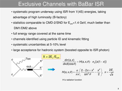 The Impact Of BaBar ISR Data On The SM Muon Anomaly Prediction Ppt Download
