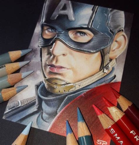 Chris Evans As Captain America” Sketch Card On Captain America