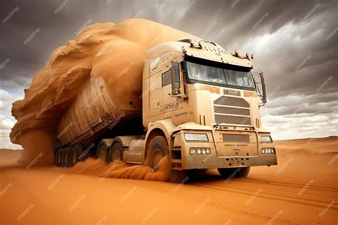 Premium Photo A Huge Truck Transporting Sand In An African Platinum Mine