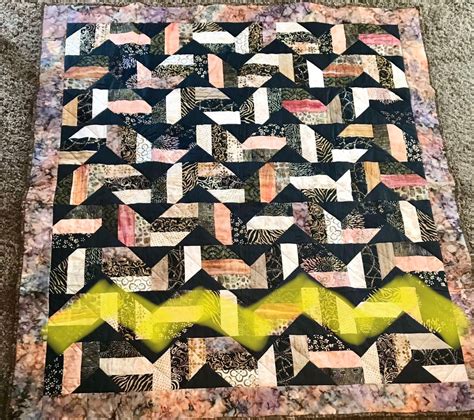 Batik Quilt Zig Zag Pattern Blanket Throw Patchwork Etsy