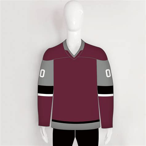 Maroon Grey Black Custom Hockey Jerseys Design Gnbsporting