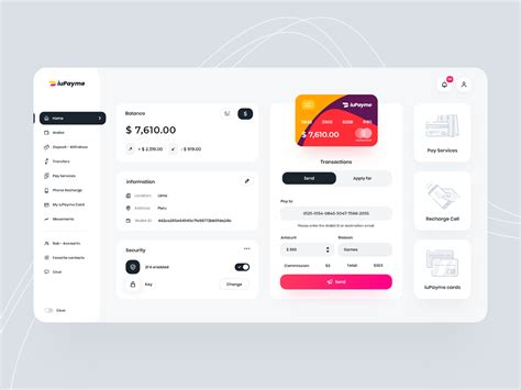 Wallet Iupayme Desktop 💳 Dashboard Design Web App Design Software Ui Design