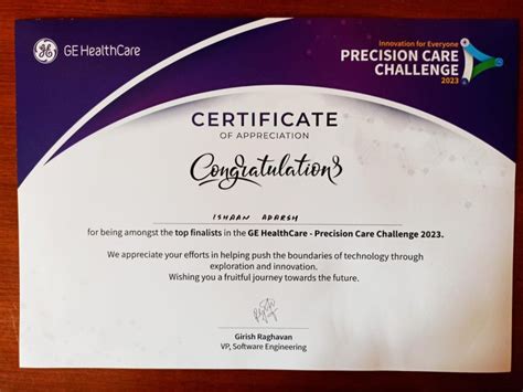 Ishaan Adarsh On Linkedin Precisioncarechallenge Gehealthcare