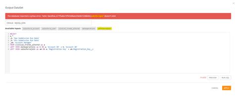 Error Table In Dataflow Doesnt Exist But It Does — Domo Community Forum