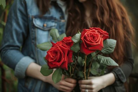 Couple Holding Red Roses Flower Premium Photo Rawpixel