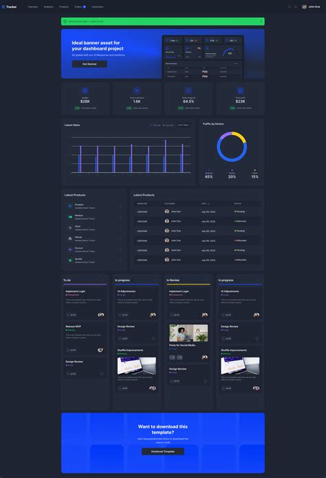 github pixelrocket shop tracker html tailwind a free responsive html