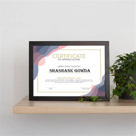 Framed Certificates At Lowest Prices Check Out Now Quapri