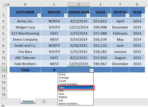 Excel Table Row Calculations Myexcelonline
