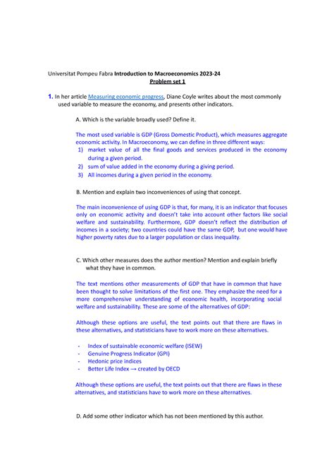 Problem Set 1 Respuestas A Los Ejercicios Del Primer Seminario Universitat Pompeu Fabra