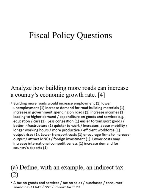Fiscal Policy Impact On Economic Growth Pdf Taxes Government