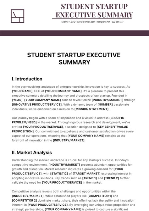 Free Executive Summary Templates To Edit Online And Print