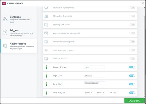 Elementor Popup Display Rule Examples Imember360 Documentation