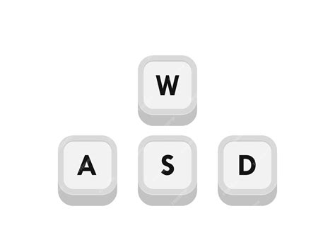Premium Vector Wasd Computer Keyboard Buttons Hotkeys Combination For Gaming And Cybersport