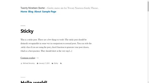 Porting The Twenty Nineteen Wordpress Theme To Gatsby Javascript For