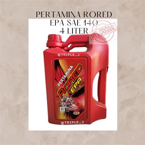 Pertamina Rored Epa Sae 140 4liter Lazada Indonesia