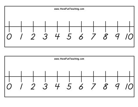 Number Lines Template By Teach Simple