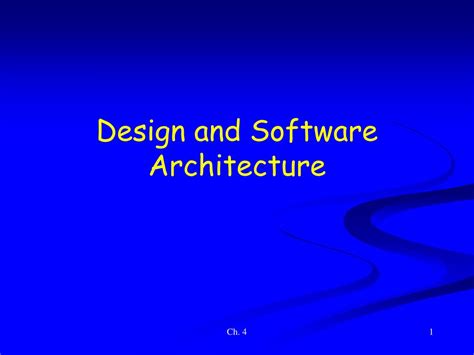 PPT Design And Software Architecture PowerPoint Presentation Free Download ID 5737763
