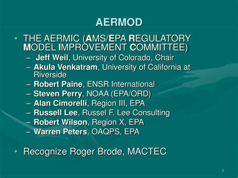 Ppt The Aermod Modeling System Powerpoint Presentation Free Download