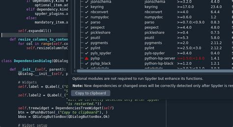 Red Text In Dependency Dialog Window Is Hard To Read · Issue 13090 · Spyder Idespyder · Github