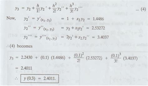 Taylor S Series Method Solved Example Problems