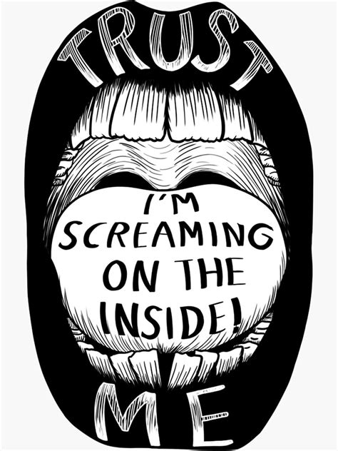 Croyez Moi Je Crie à Lintérieur Style Rose Essentiel Sticker By