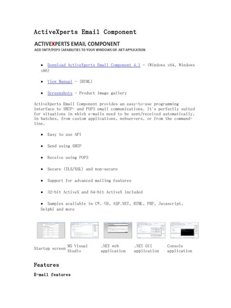 Activexperts Email Component Download Free Pdf Email Computing
