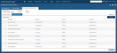 Workflow Activities Overview Usa Staffing Online Help