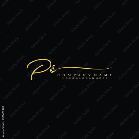 Ps Initials Signature Logo Handwriting Logo Vector Templates Hand