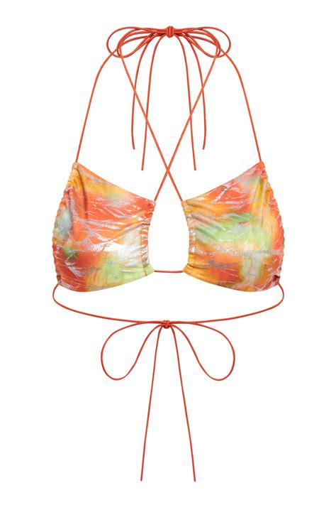 Shop Iris Micro Ruched Bikini Top Jaded London Clothing