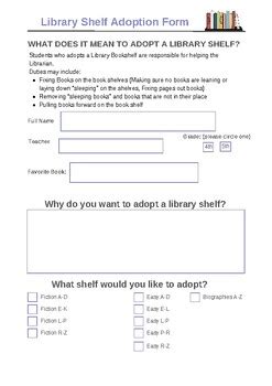 Library Helper Application Adopt A Self Application By Happily Ever