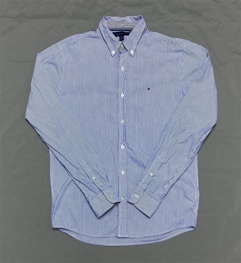 ⭐타미힐피거 긴팔 카라티 셔츠 남방 M 줄무늬⭐ 헬로마켓