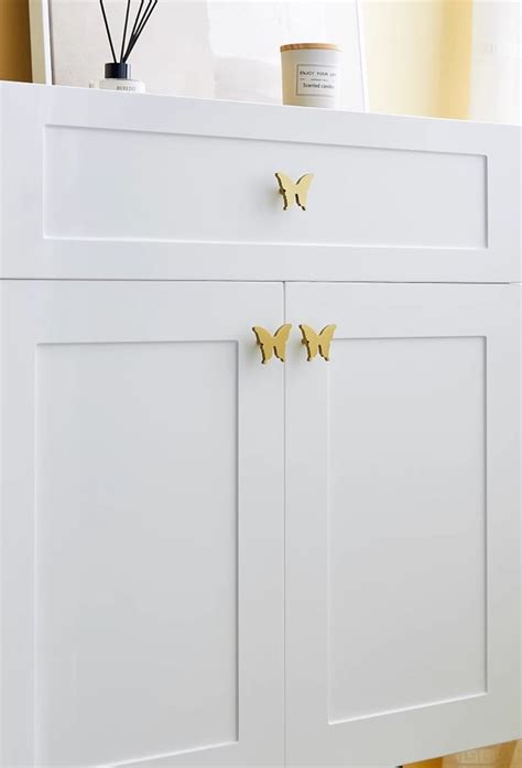 Brass Butterfly Knobsbutterfly Drawer Pullsdresser Drawer Etsy